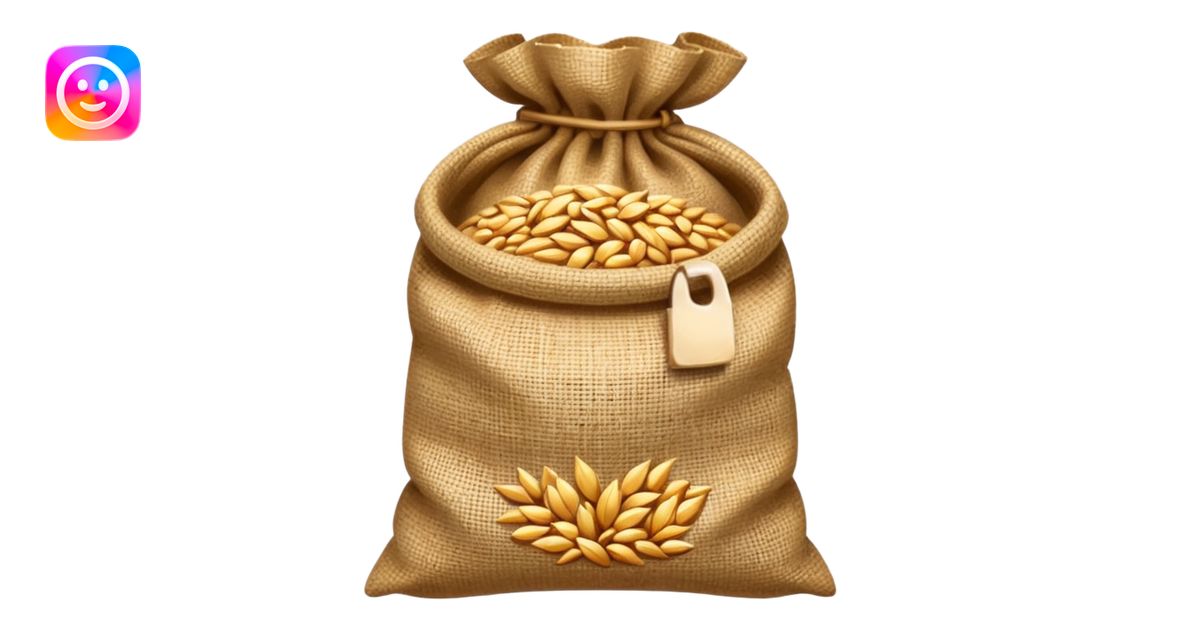 Bag of grain emoji | AI Emoji Generator