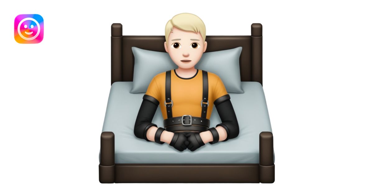 Man strapped to bed bdsm emoji | AI Emoji Generator