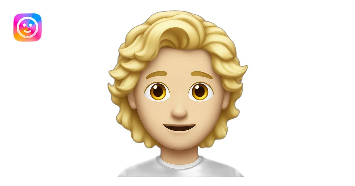 white young man with blonde hair coding on a macbook emoji | AI Emoji ...