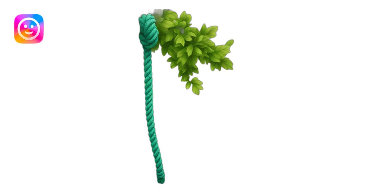 Rope hanging from tree emoji | AI Emoji Generator