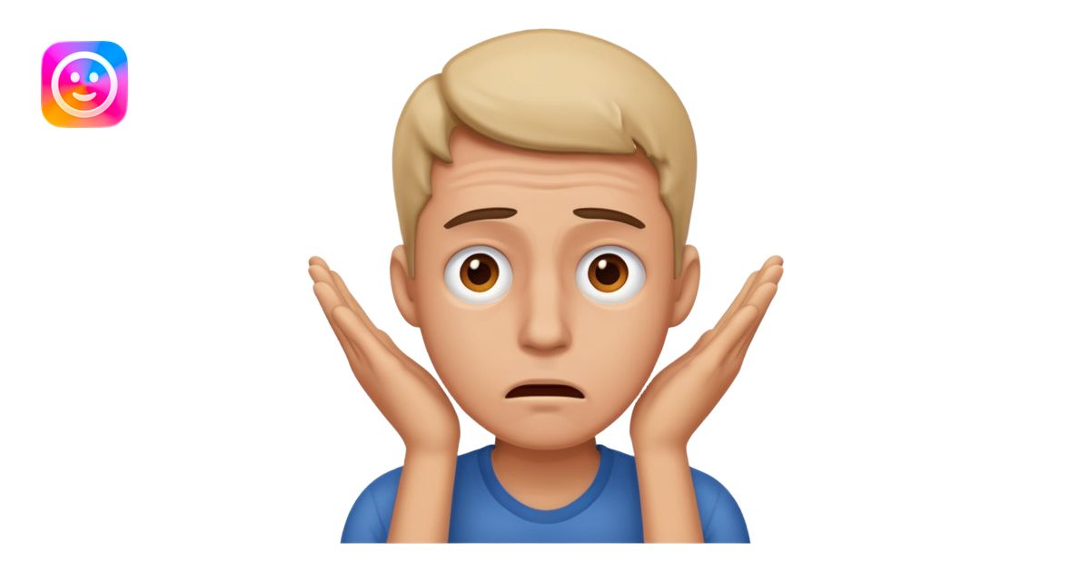 Overwhelmed man emoji | AI Emoji Generator