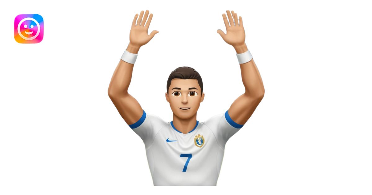 Ronaldo scoring bicycle kick goal emoji | AI Emoji Generator