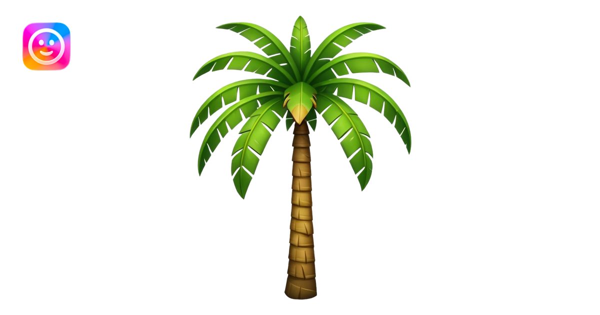 Palm tree no backgrpound emoji | AI Emoji Generator