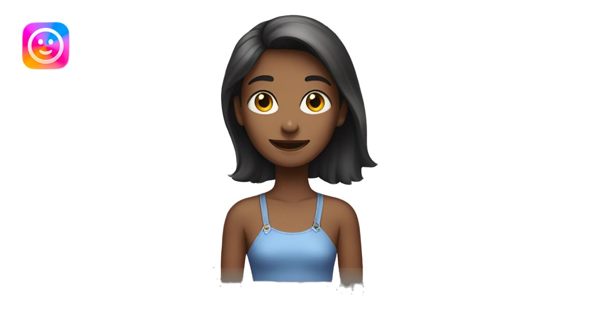 A girl say “hi“ emoji | AI Emoji Generator