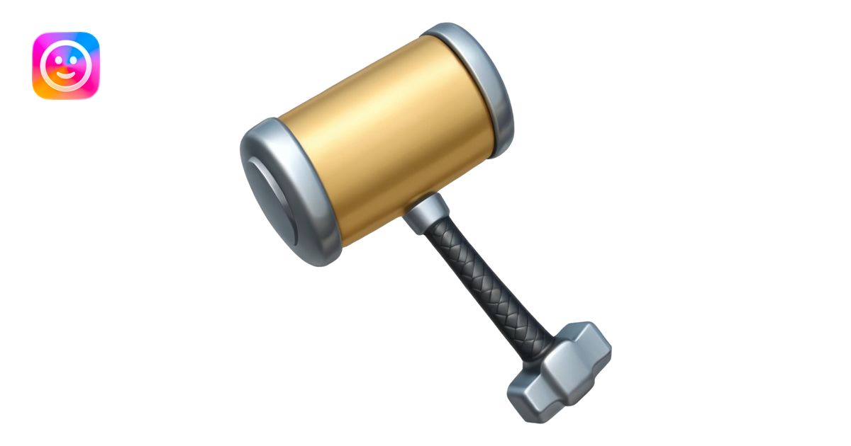 Banhammer with Text BAN! emoji | AI Emoji Generator