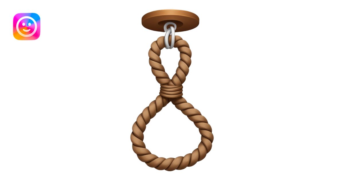 rope tied to the ceiling in a white room emoji | AI Emoji Generator