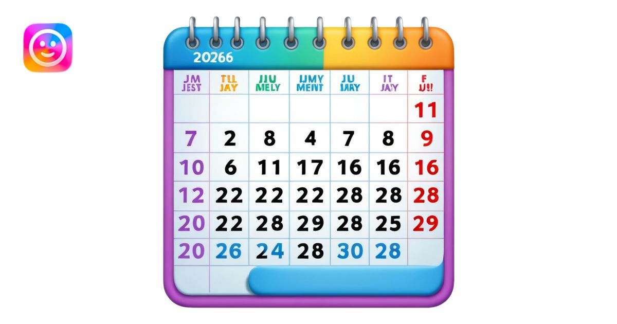 2026 calendar emoji | AI Emoji Generator
