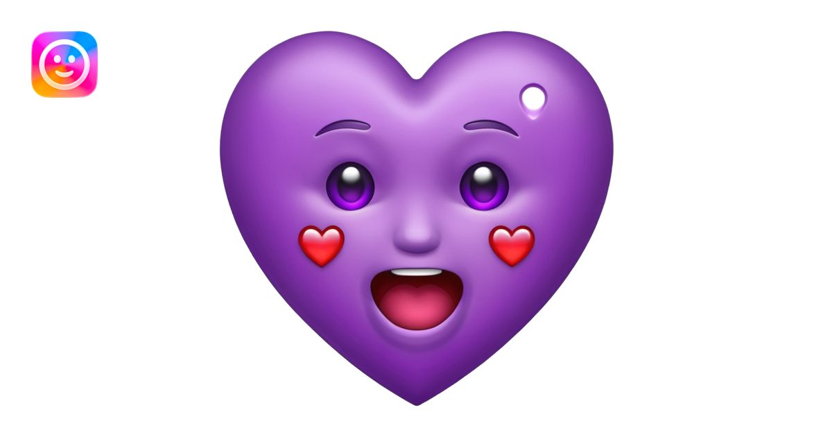flashing purple heart that's dying crying laughing emoji | AI Emoji Generator