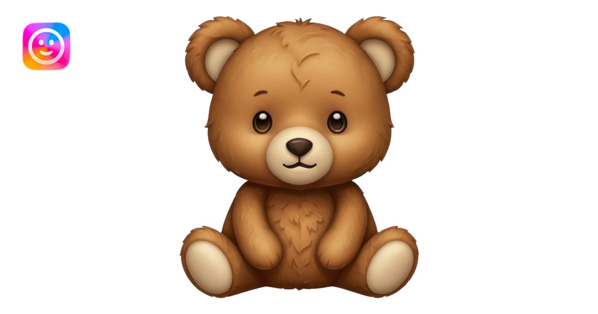 Oso de peluche cute emoji | AI Emoji Generator