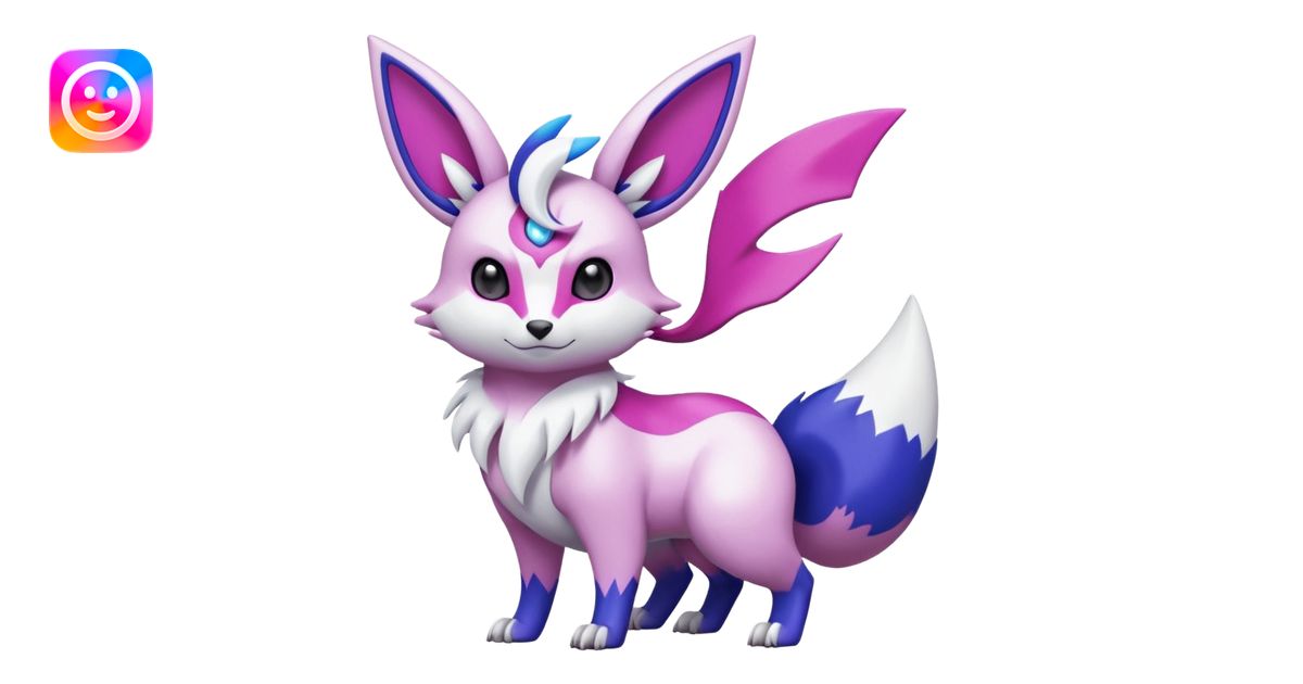 Shiny White with Violet and Indigo and pink markings Eevee-Liepard ...