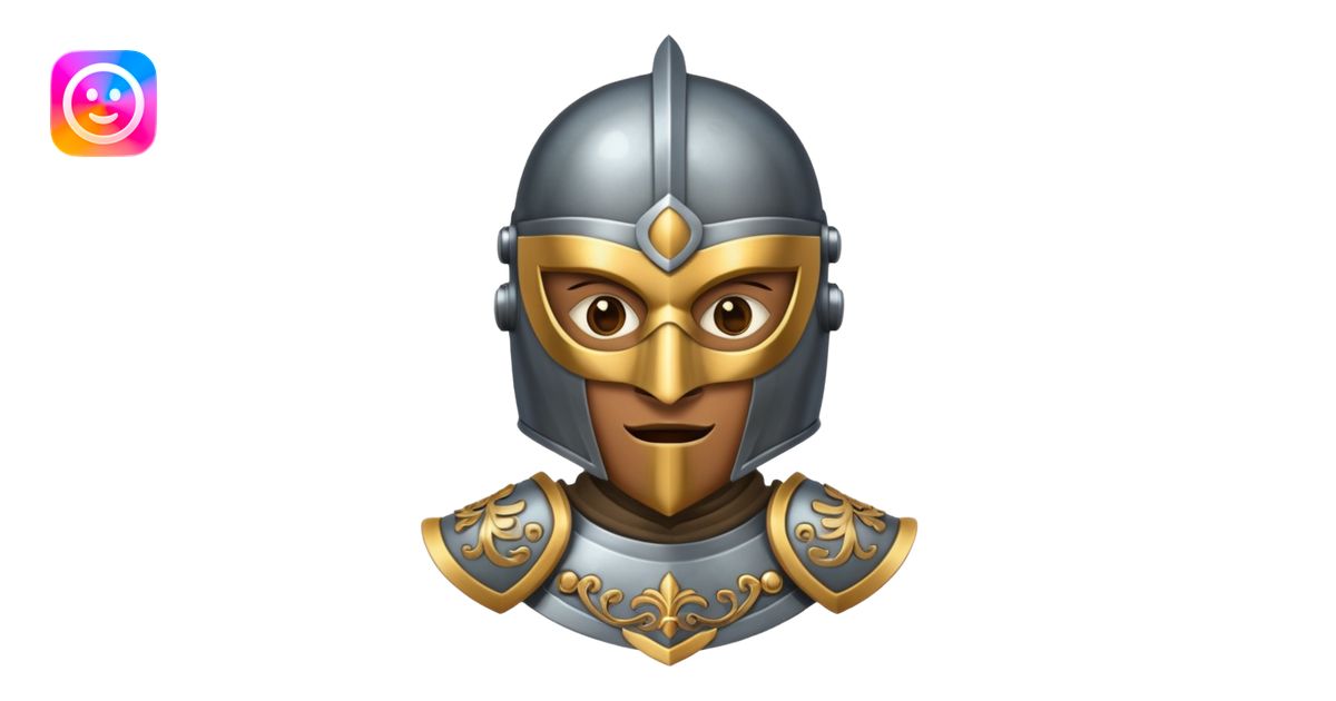 Knight with mask emoji | AI Emoji Generator