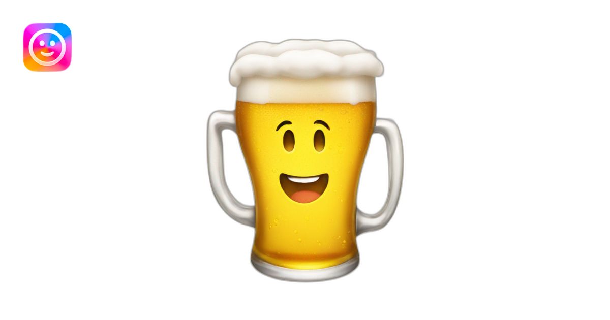 Three smiling glasses of beer emojis emoji | AI Emoji Generator