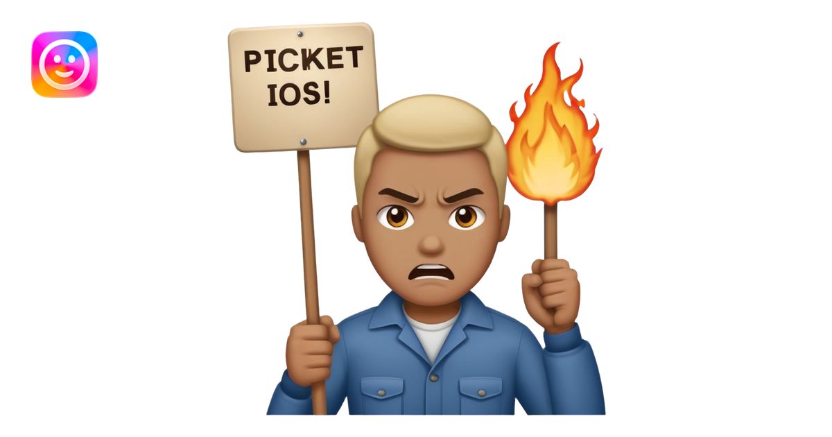 revolution, mass protests, violence, picket movement emoji | AI Emoji ...