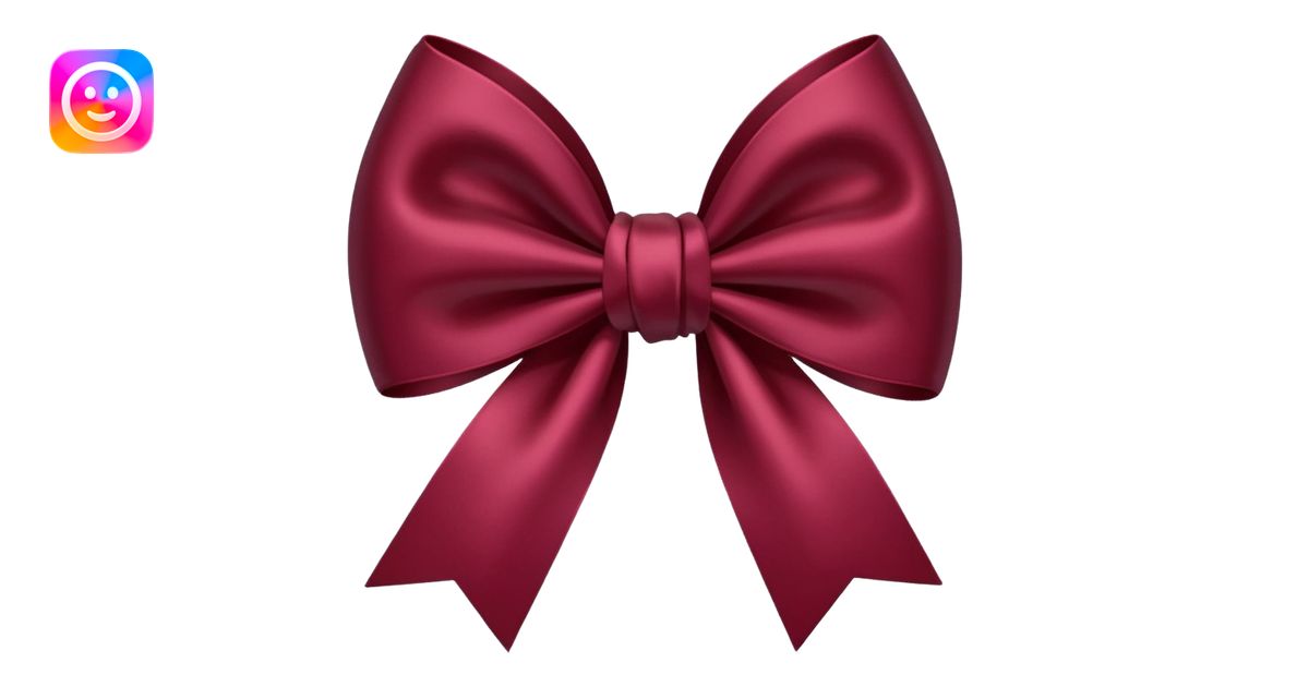 Maroon mini bow emoji | AI Emoji Generator