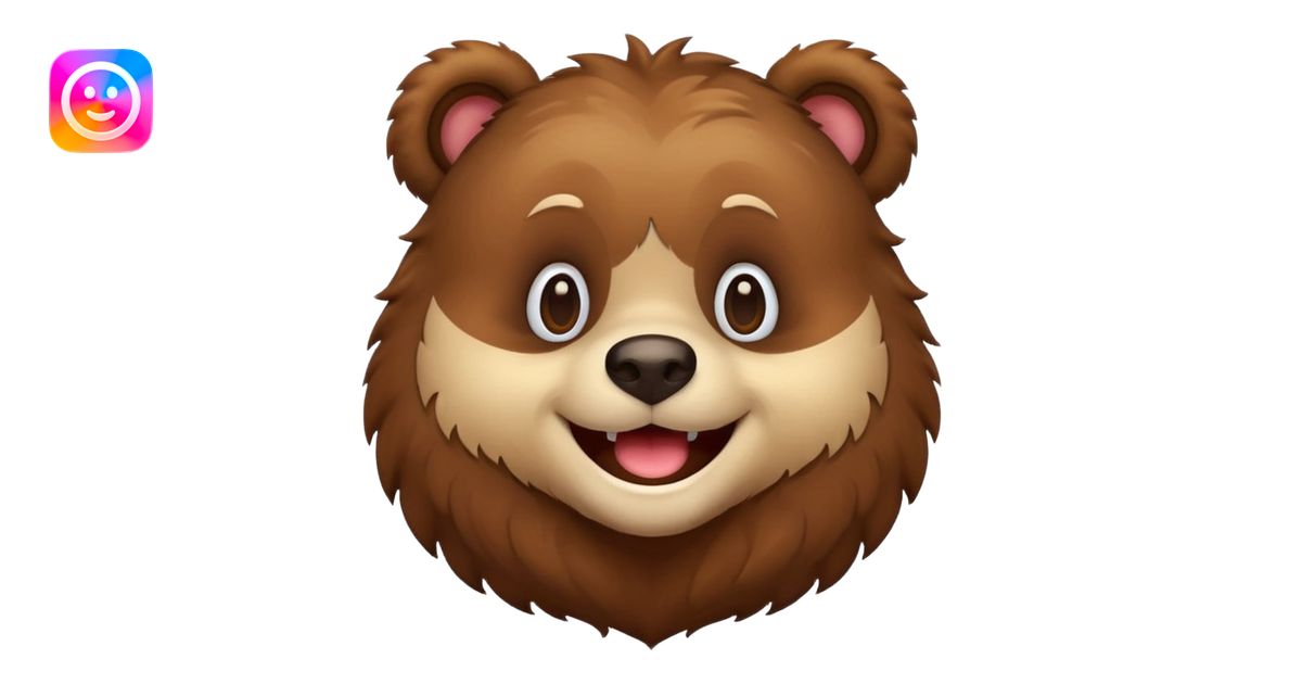 Happy bear emoji | AI Emoji Generator