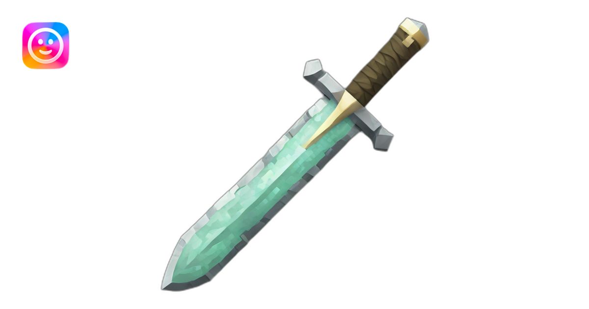 stone sword Minecraft emoji | AI Emoji Generator