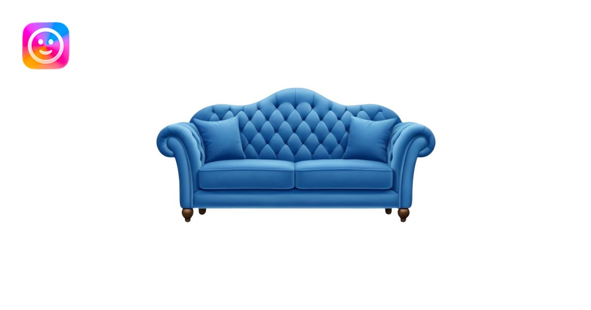 blue cozy sofa emoji | AI Emoji Generator