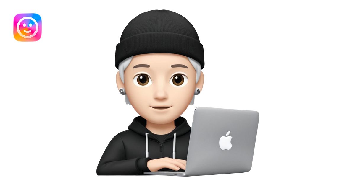 Apple Memoji–style 3D avatar of a young male with a beanie and AirPods ...
