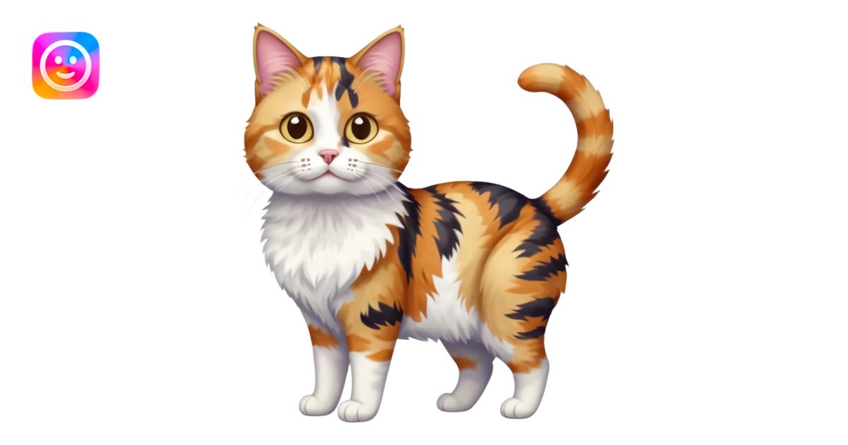 full body anxious looking colourful calico tabby cat with tiny head to ...