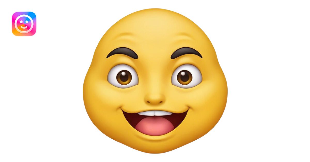 Normal emoji head biting the lower lip with eyes squinted and eyebrows ...