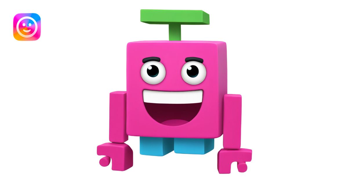 Numberblocks 3 emoji | AI Emoji Generator