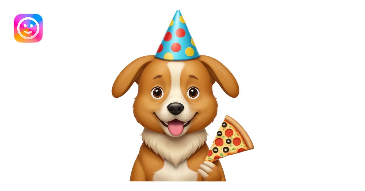 dog theater is really cray cray and is eating pizza with fanta emoji ...