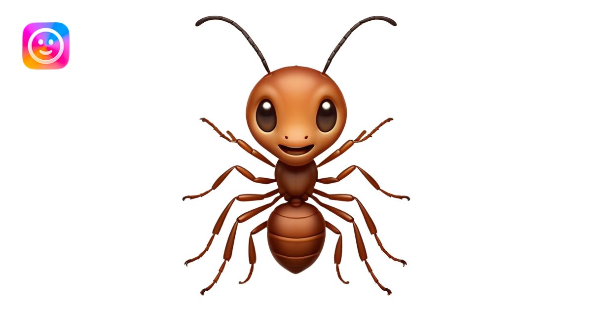 Cinematic Cheeky Ant Portrait Emoji, Head tilted dramatically with an ...