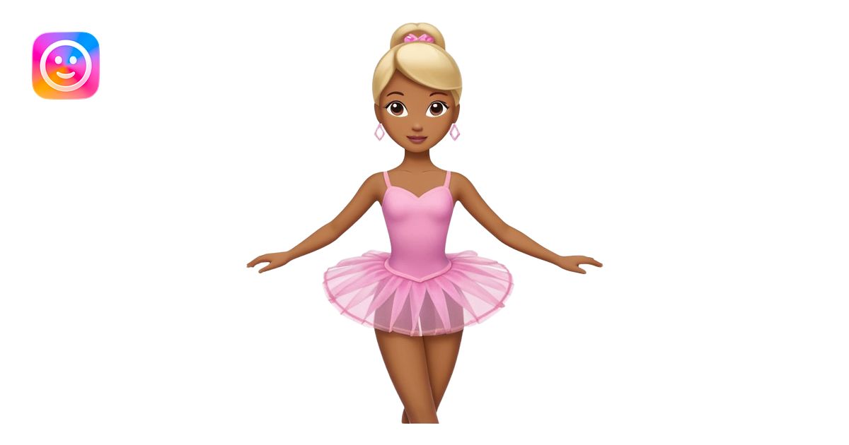 brown skin blonde barbie ballerina emoji | AI Emoji Generator