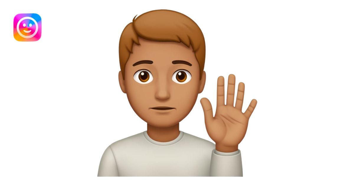 hombre negando con la mano emoji | AI Emoji Generator