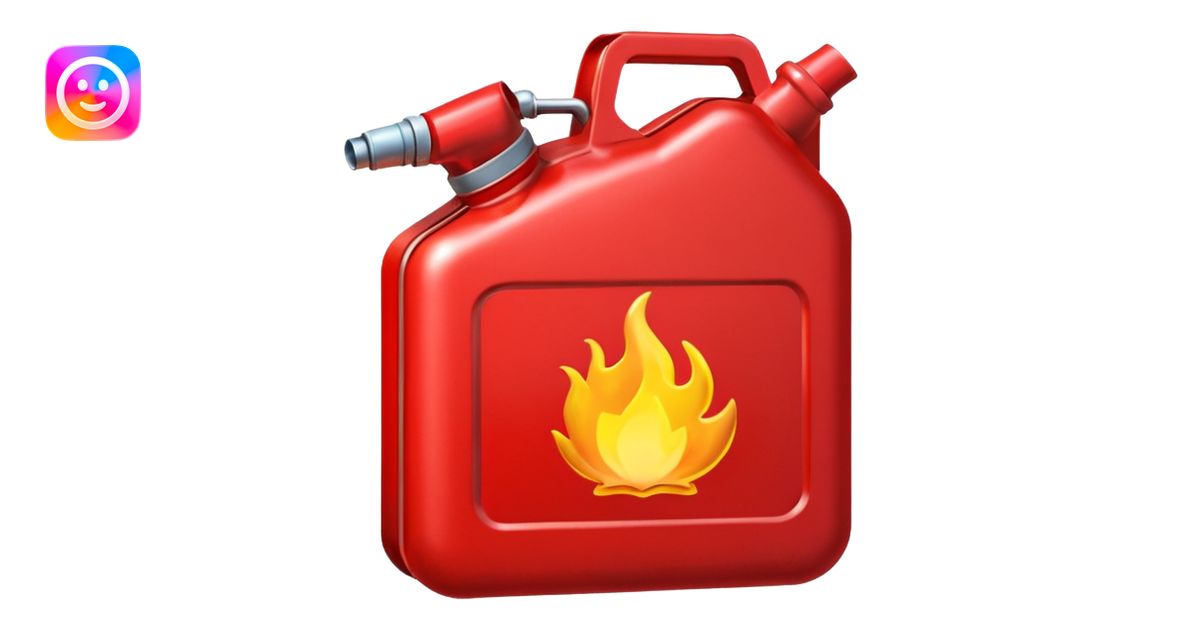 2d red gas can ios emoji emoji | AI Emoji Generator