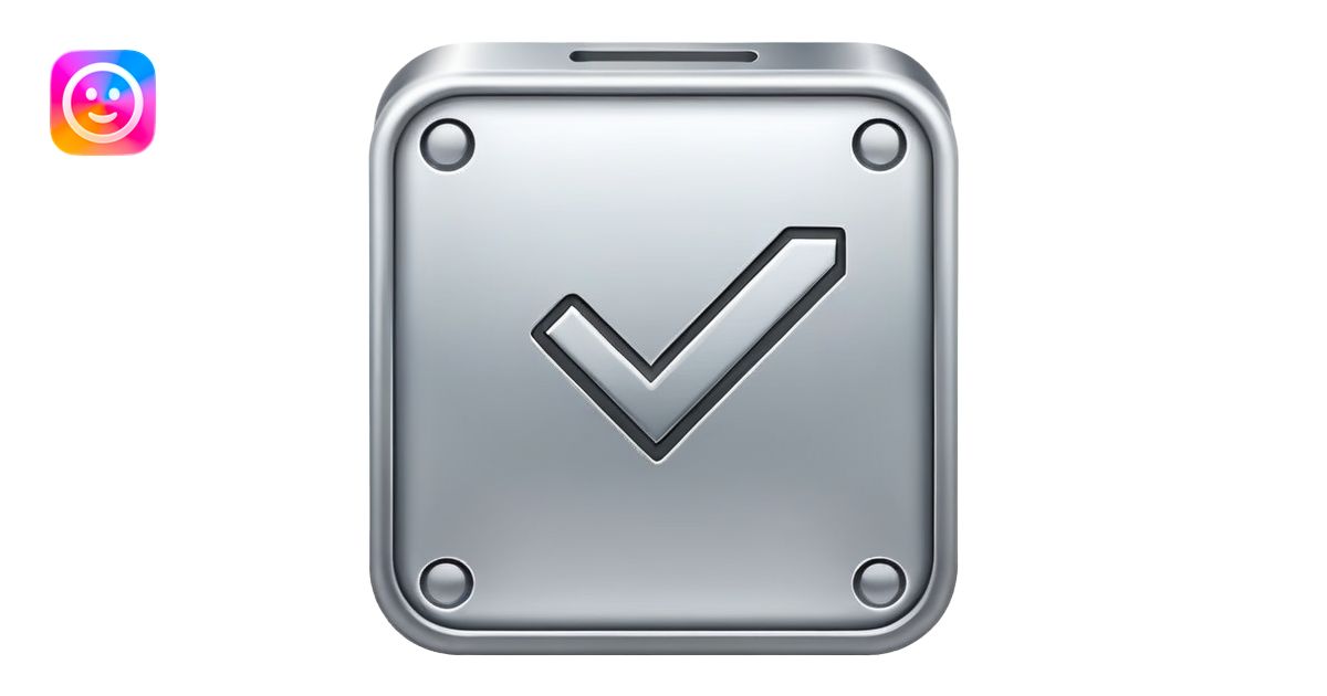 silver checkbox emoji | AI Emoji Generator