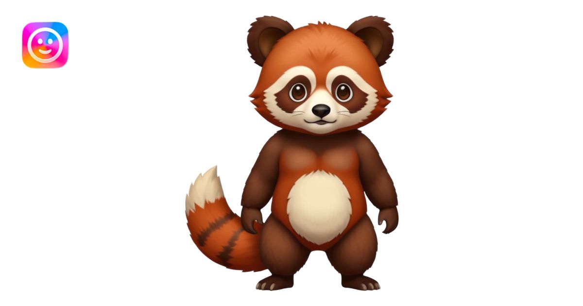Realistic cool edgy 4-legged Bear-Red-Panda-Tanuki-animal-fusion-hybrid ...