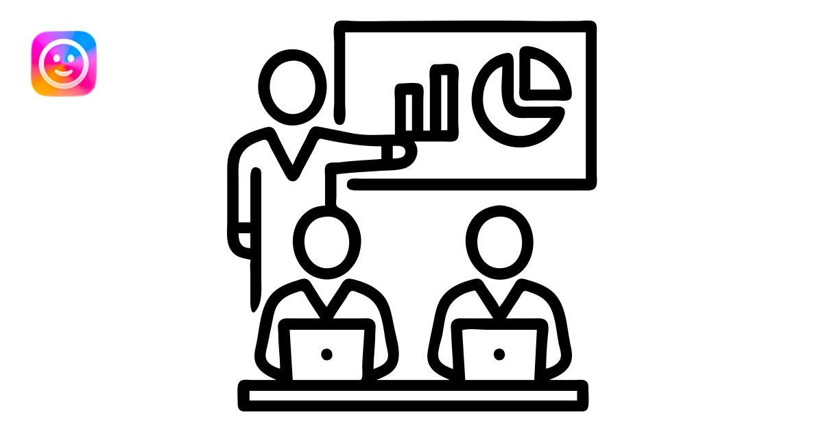 a professional team giving a presentation, with charts and laptops ...