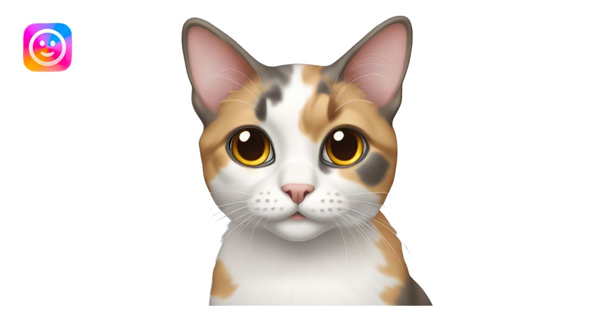 Dilute calico cat emoji | AI Emoji Generator