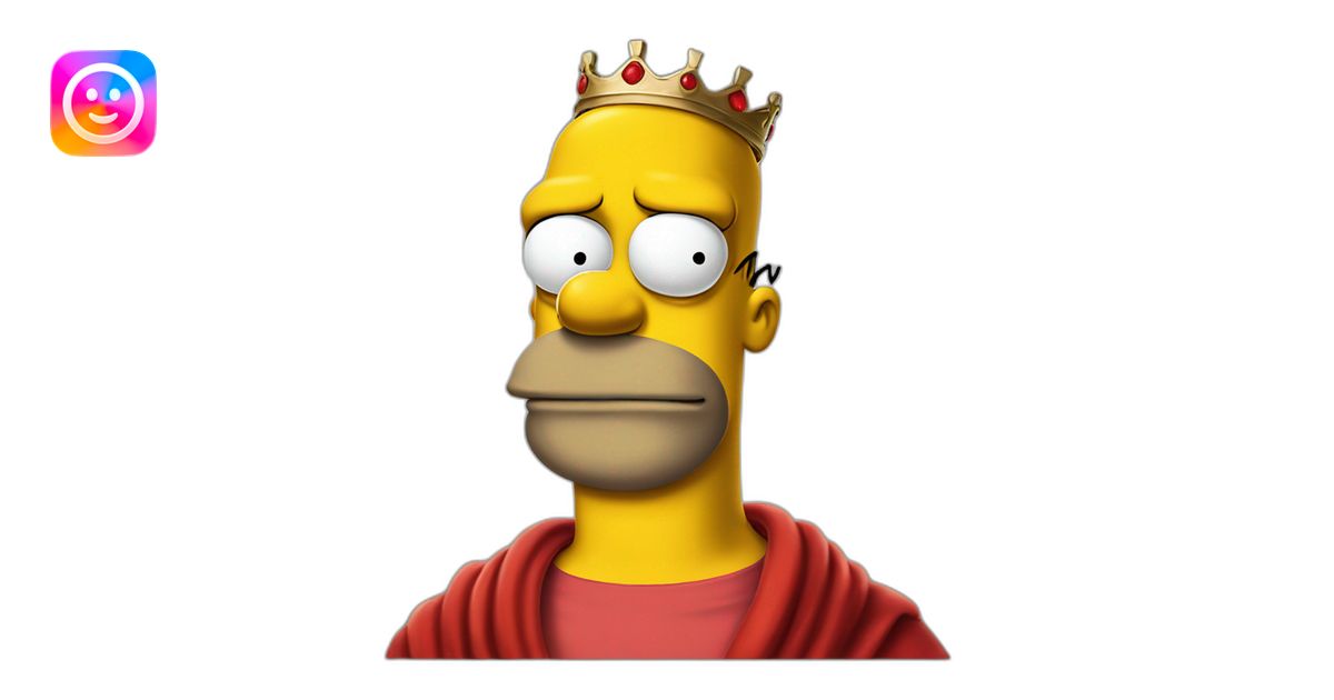 Half body portrait of homer simpson wearing a red cloth, black ...