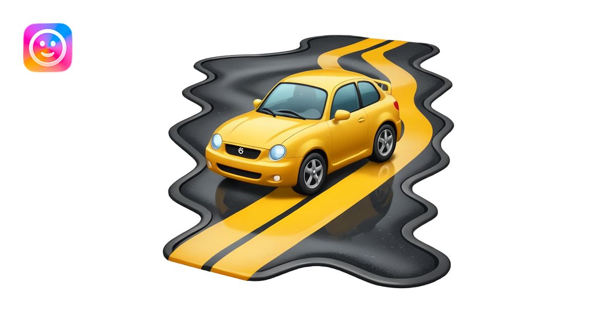 slippery road emoji | AI Emoji Generator