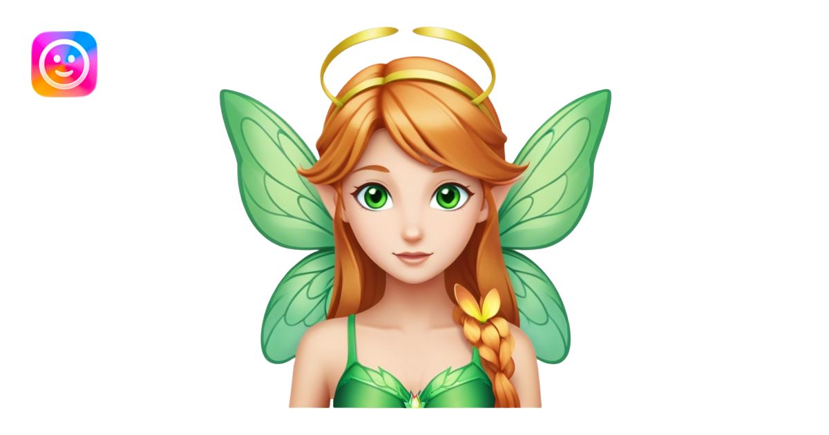 Flora from winx with fairy wings emoji | AI Emoji Generator