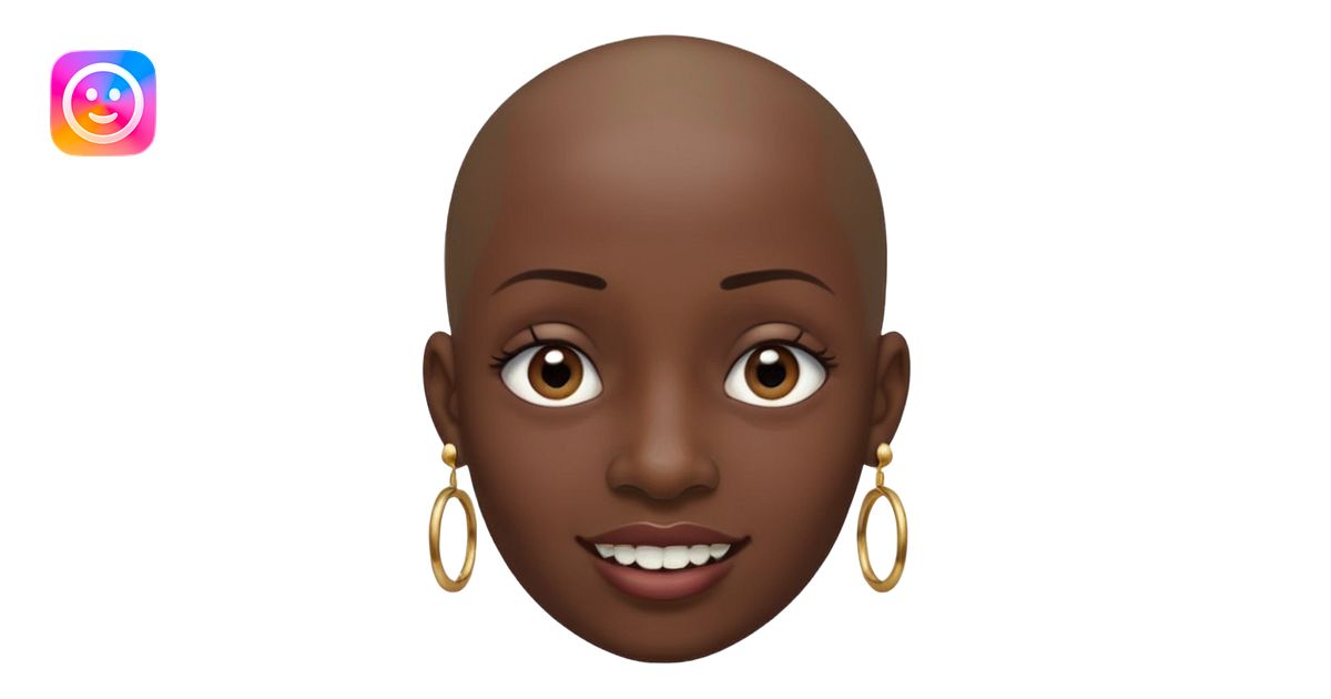 Make a emoji of a person with dark skin and has a nose ring and has a ...