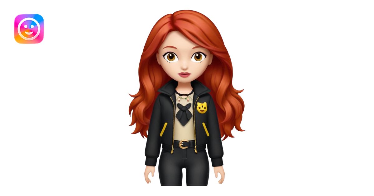 Bratz doll with red hair and a mole emoji | AI Emoji Generator