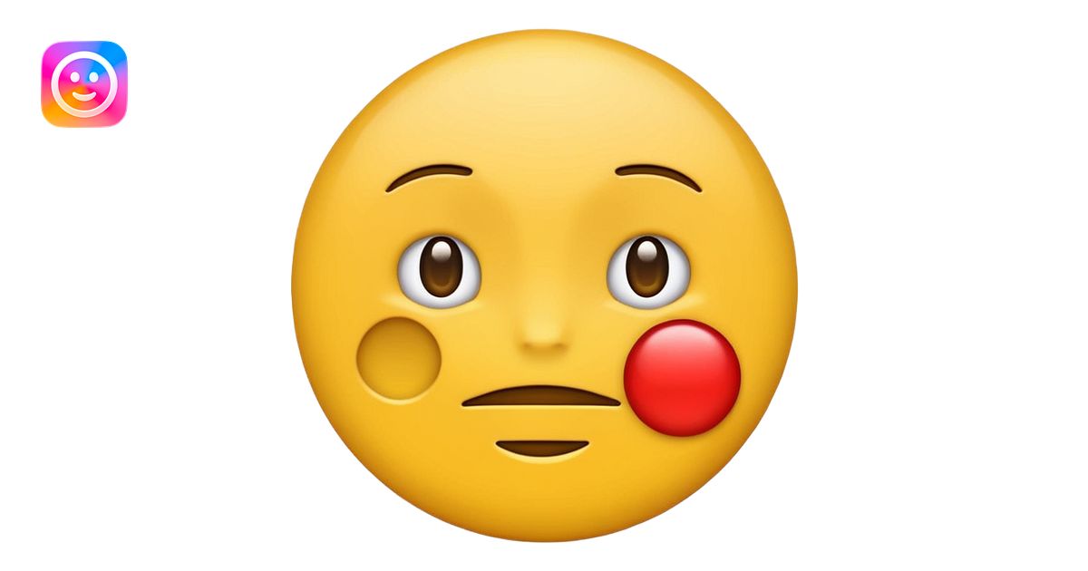 iPhone emoji with text message saying no not smiling and no red dots in ...