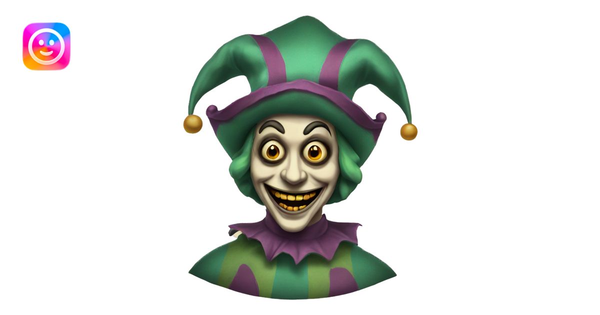 vintage scary jester emoji | AI Emoji Generator