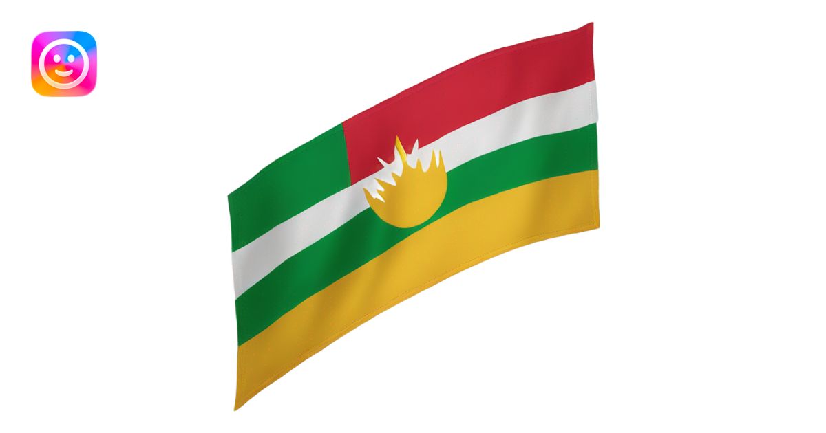 Kurdistan Flag emoji | AI Emoji Generator