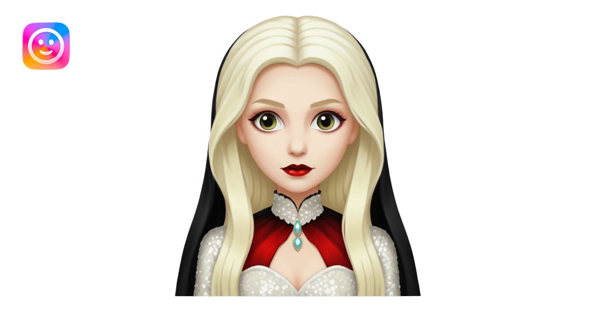 Bride of Dracula with long platinum blonde hair, ivory sequin outfit ...