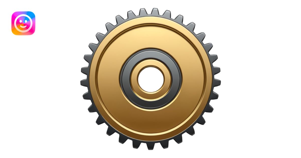 gear emoji modern professional design for business presentation emoji ...