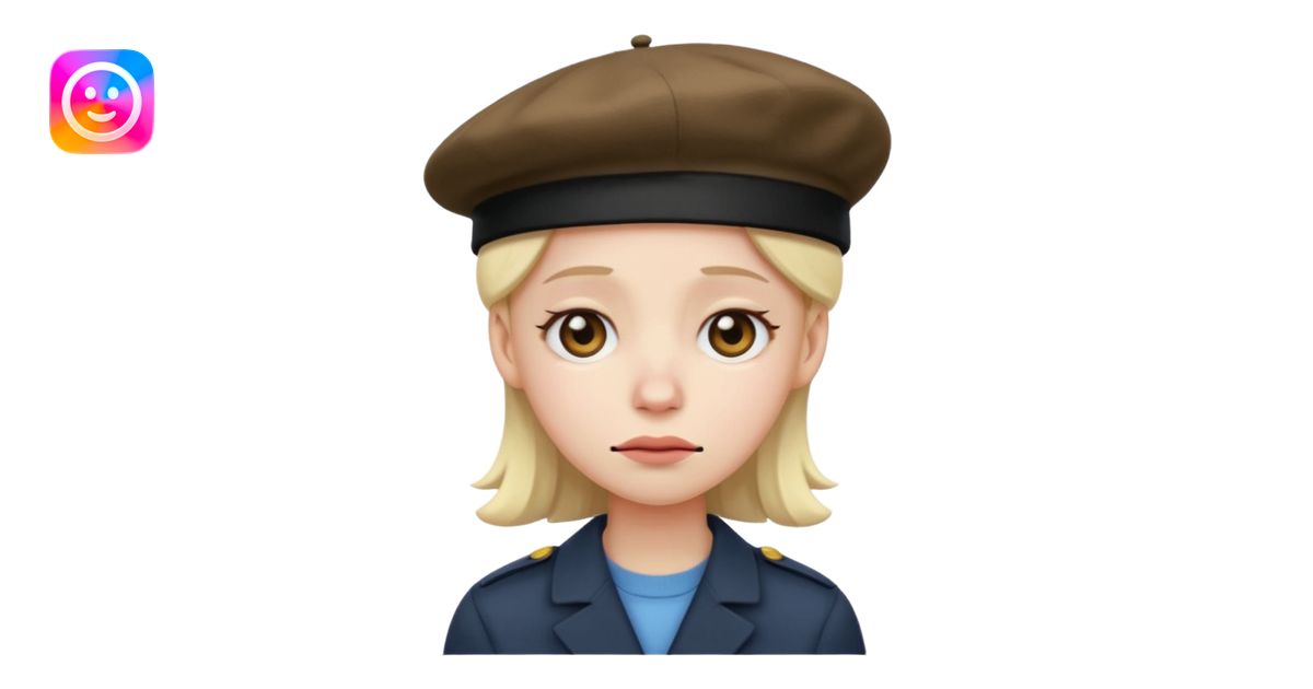 sob emoji face with beret emoji | AI Emoji Generator