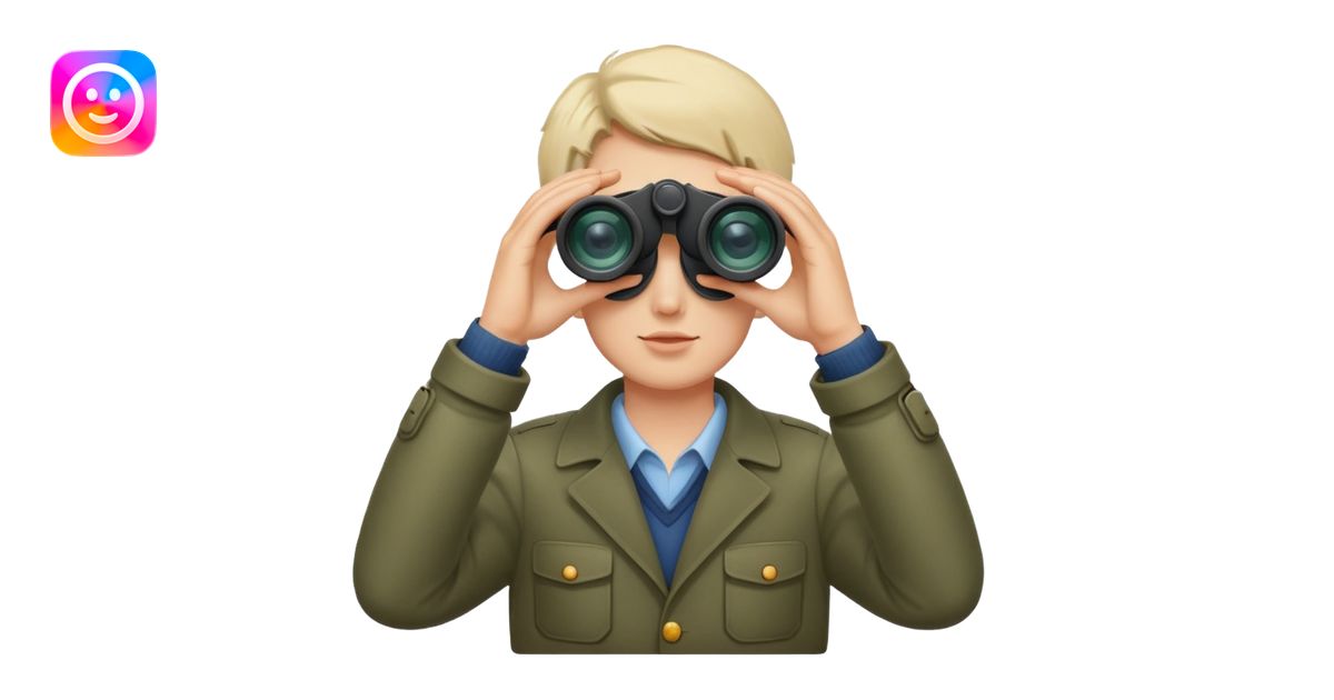 looks through binoculars emoji | AI Emoji Generator