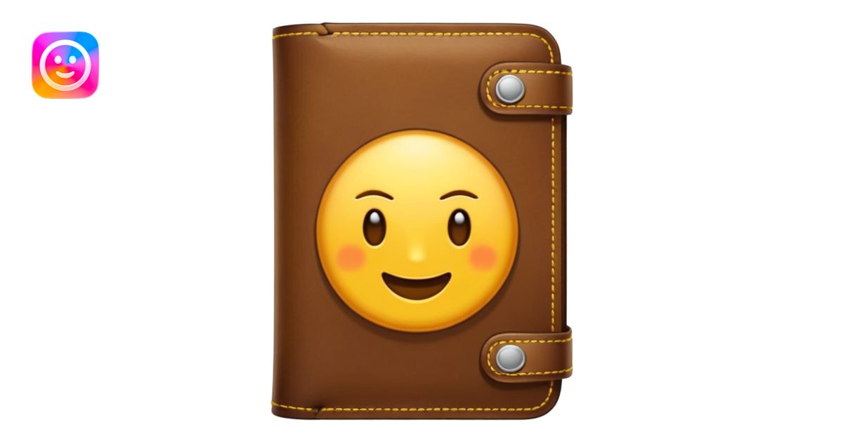 Billetera con un simbolo de honestidad en el medio emoji | AI Emoji ...