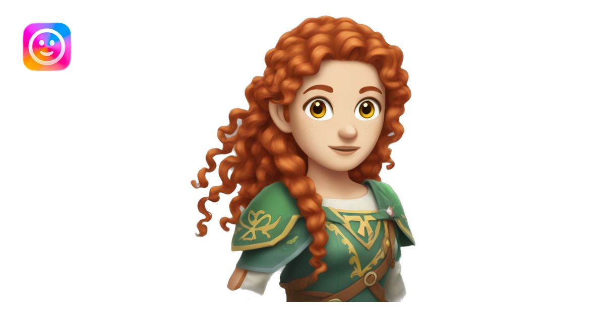 a white girl with long red curly hair and freckles, cosplaying Zelda ...