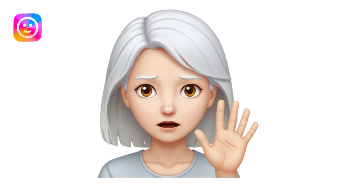 female white hair head slap emoji | AI Emoji Generator