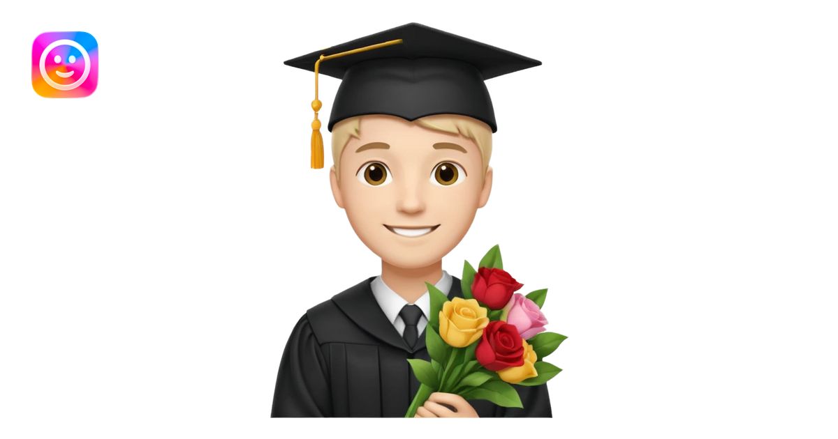 Graduated Students, Male,wearing graduation cap, holding bouquet of ...